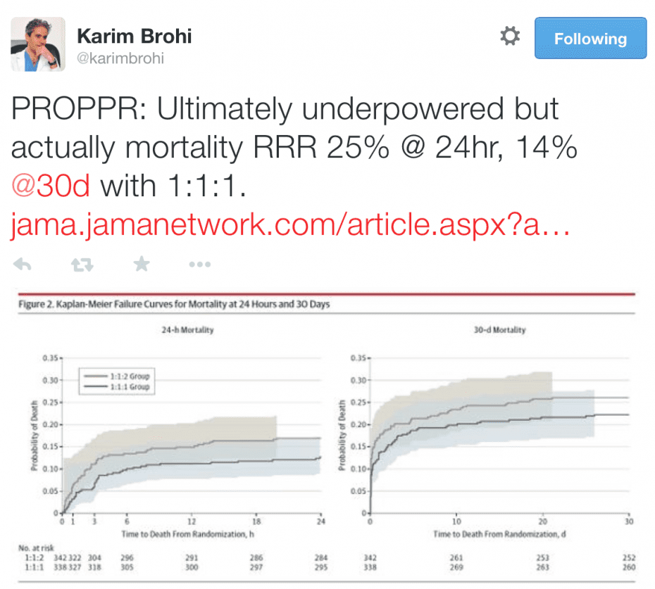 The PROPPR Randomized Clinical Trial - REBEL EM - Emergency Medicine Blog