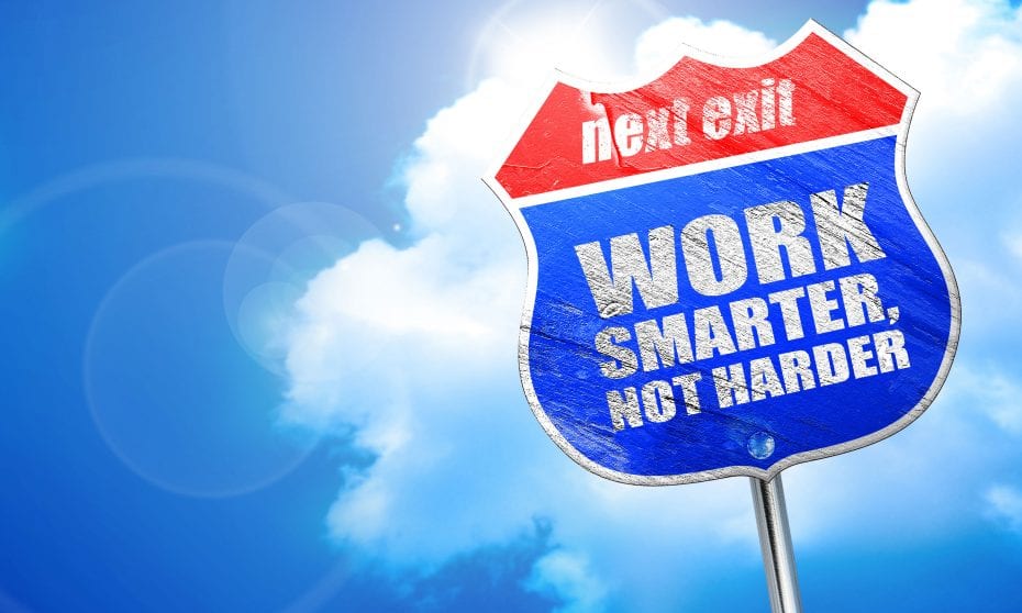 work smarter not harder, 3D rendering, blue street sign - REBEL EM ...