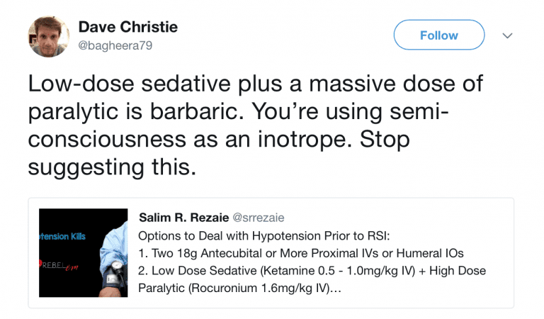 Dosing Sedatives Low and Paralytics High in Shock Patients Requiring ...