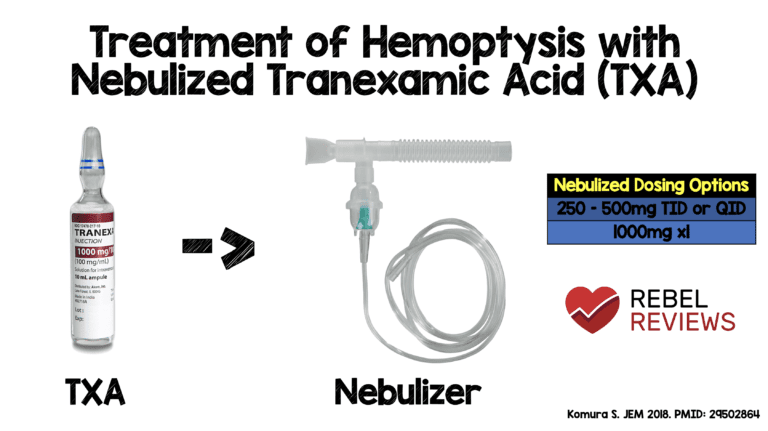 Treatment of Hemoptysis (≈200cc:24hr) with Nebulized TXA - REBEL EM ...