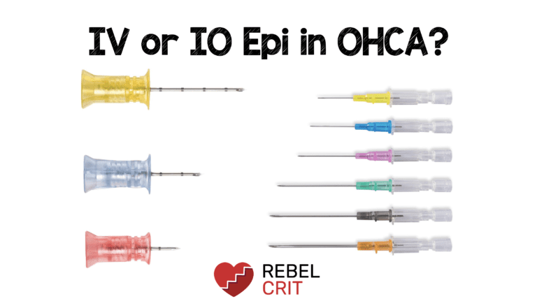 IV or IO Epi in OHCA? - REBEL EM - Emergency Medicine Blog
