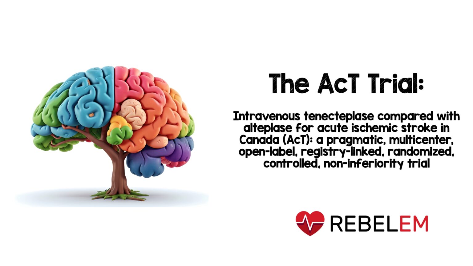The Act Trial Tenecteplase Vs Alteplase For Acute Ischemic Stroke Rebel Em Emergency